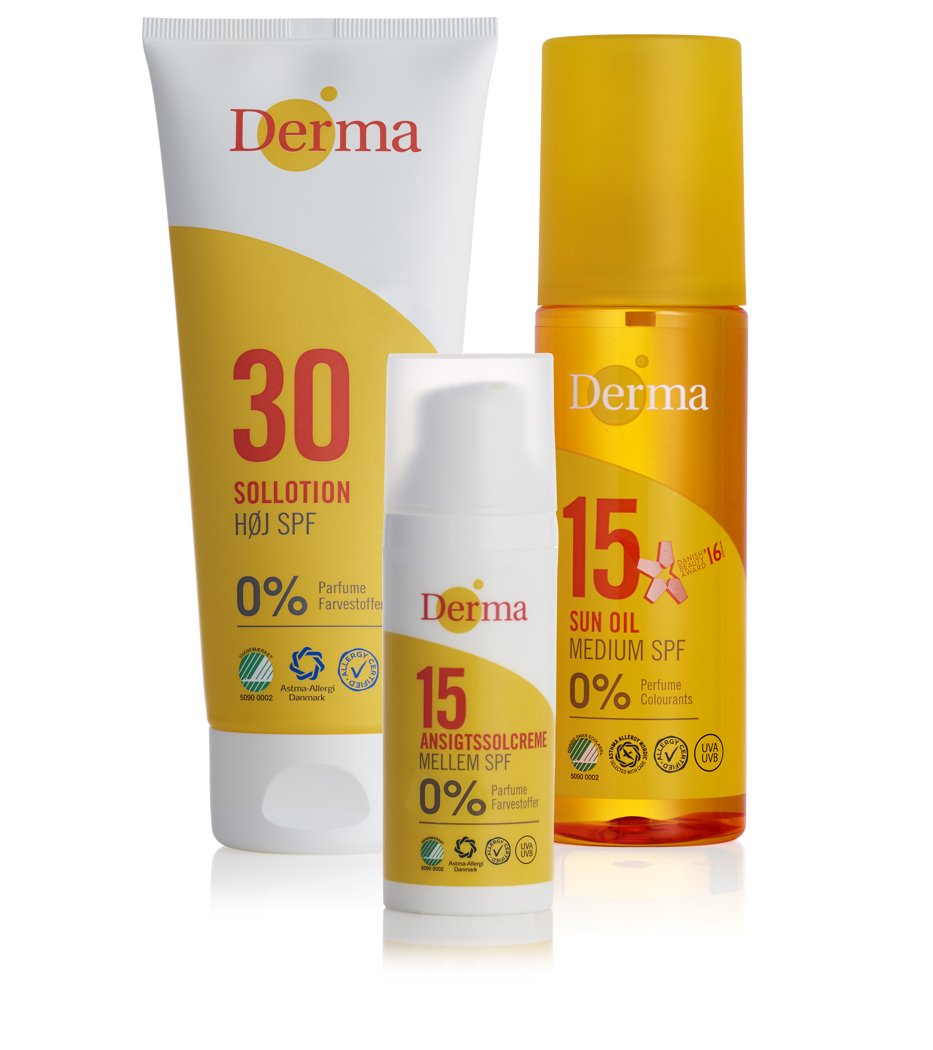 Solcreme fra Derma Sun: Svanemærket og allergivenlig